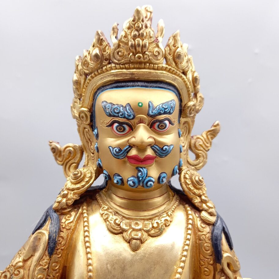 Yellow Dzambala Gold Plated Statue – God of Wealth - Rudraxis