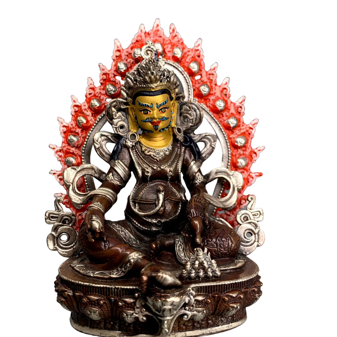 Yellow Dzambala Gold Plated Statue – God of Wealth - Rudraxis