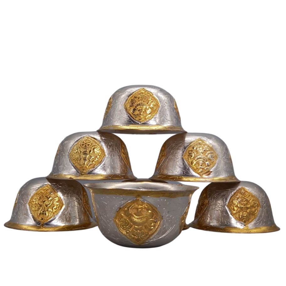Offering Bowls With Auspicious Symbols – Rudraxis